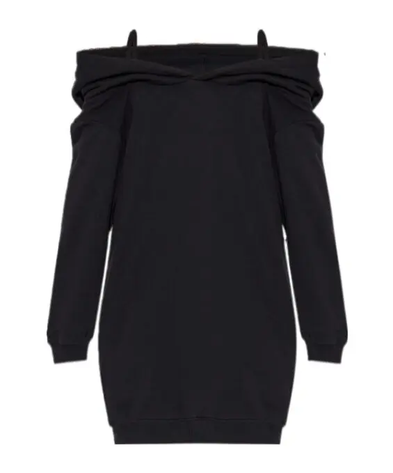 MAISON MARGIELA Oversized Hooded Mini Dress With Ribbed Cuffs