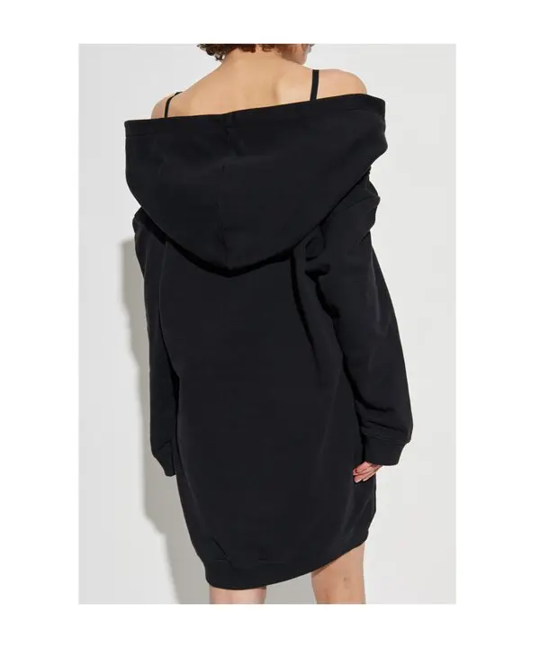 MAISON MARGIELA Oversized Hooded Mini Dress With Ribbed Cuffs