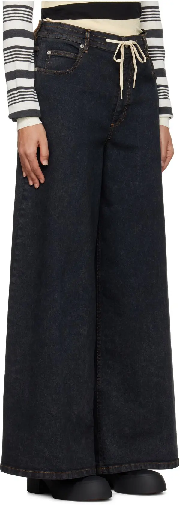 Marni Marble Dyed Wide-leg Jeans