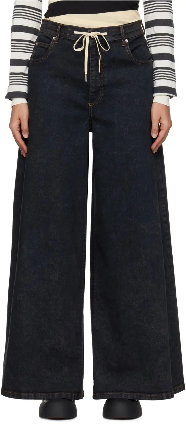 Marni Marble Dyed Wide-leg Jeans