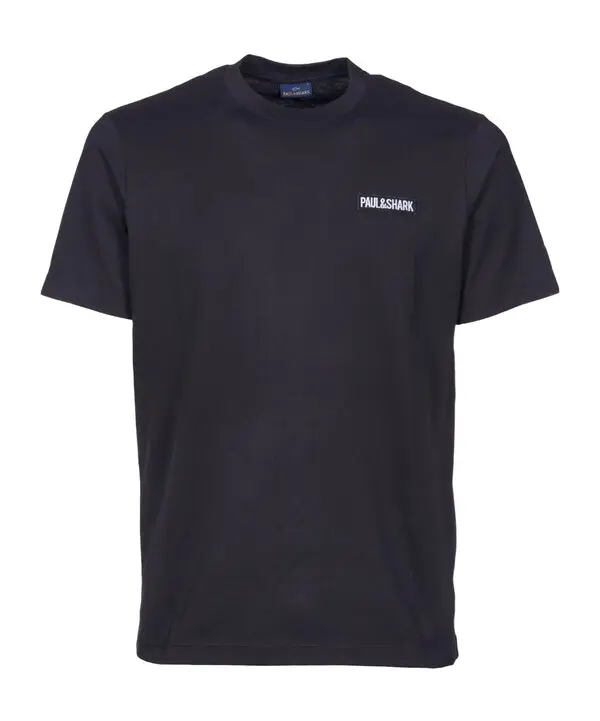 PAUL  SHARK Paul Shark Logo Patch Crewneck T-shirt