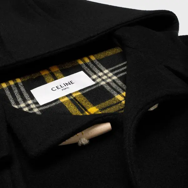 Celine Egg-shaped Duffle Coat In Double Face Cashmere
