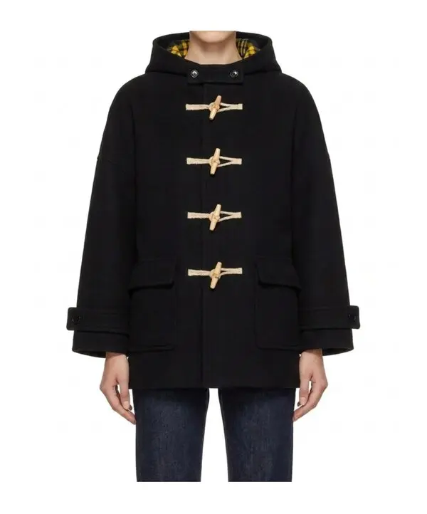 Celine Egg-shaped Duffle Coat In Double Face Cashmere