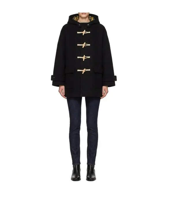 Celine Egg-shaped Duffle Coat In Double Face Cashmere