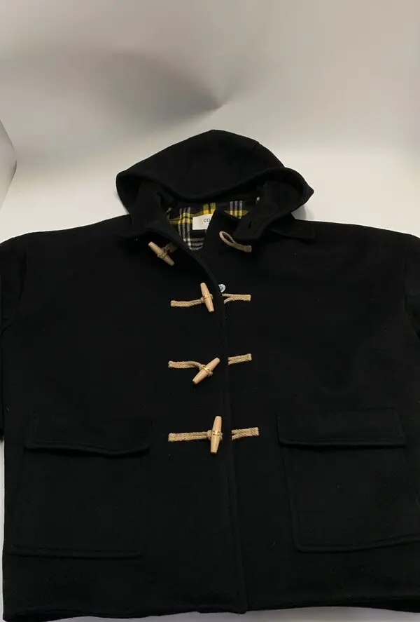 Celine Egg-shaped Duffle Coat In Double Face Cashmere