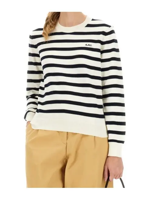 A.p.c. Josepha Striped Crewneck Sweater