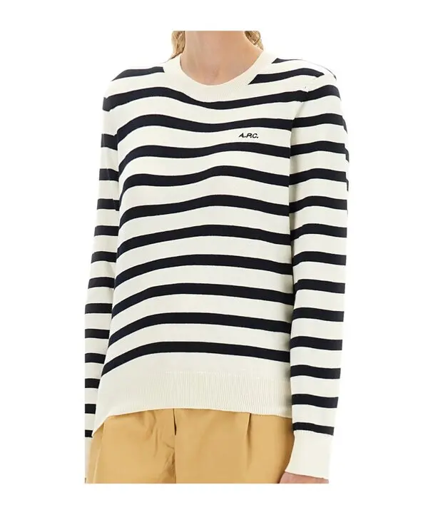 A.p.c. Josepha Striped Crewneck Sweater