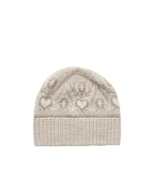 Khaite Patterned Knit Beanie - Nude