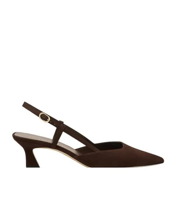 STUART WEITZMAN Vinnie 50 Slingback With Sculpted Heel - Black