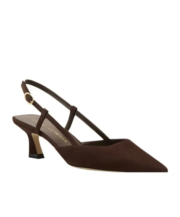 STUART WEITZMAN Vinnie 50 Slingback With Sculpted Heel - Black