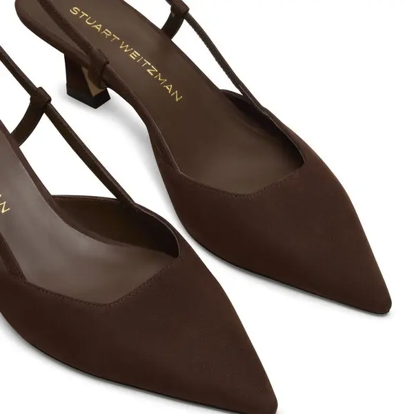 STUART WEITZMAN Vinnie 50 Slingback With Sculpted Heel - Black
