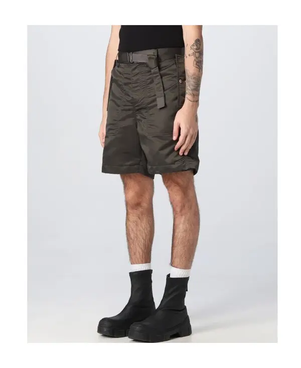 Sacai Belted Logo Shorts