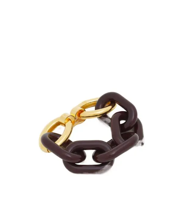 Marni Logo Engraved Chain-link Bracelet - Brown