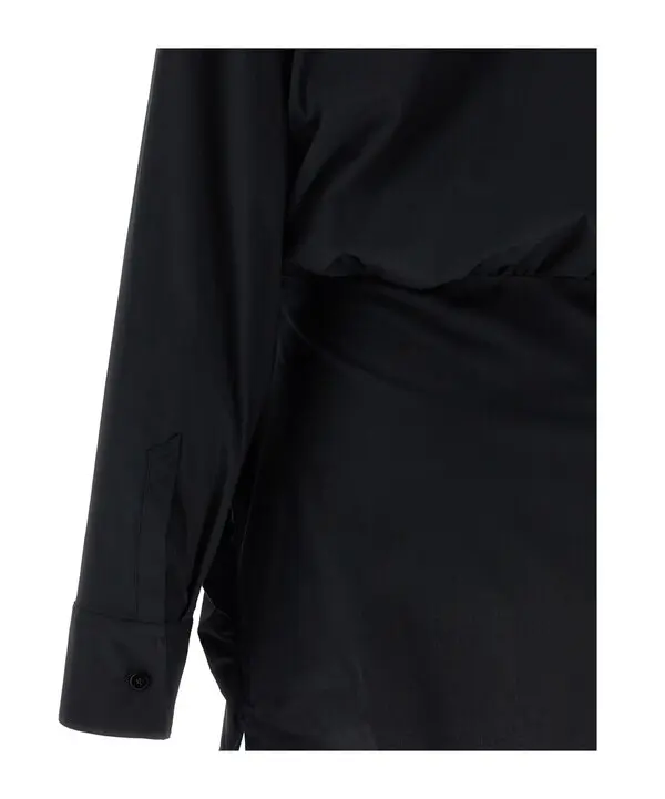 Attico Double Layer Asymmetrical Shirt Dress