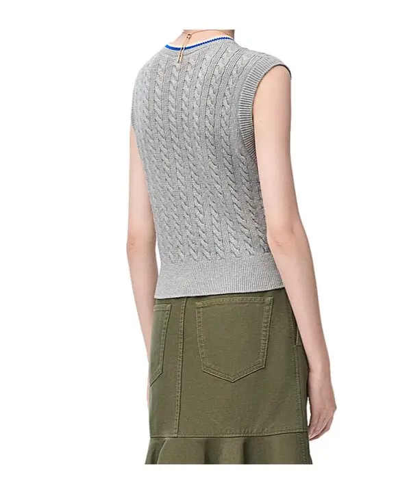 Loewe Cable Knit V-neck Knitted Top