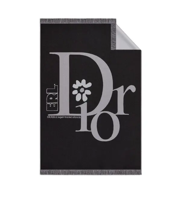 Dior Fringed Scarf - Black