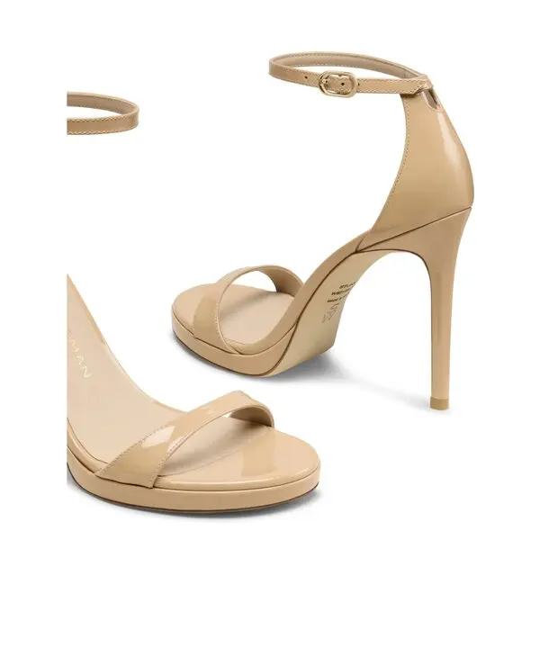 STUART WEITZMAN Nudist Platform Stiletto Sandals - Adobe