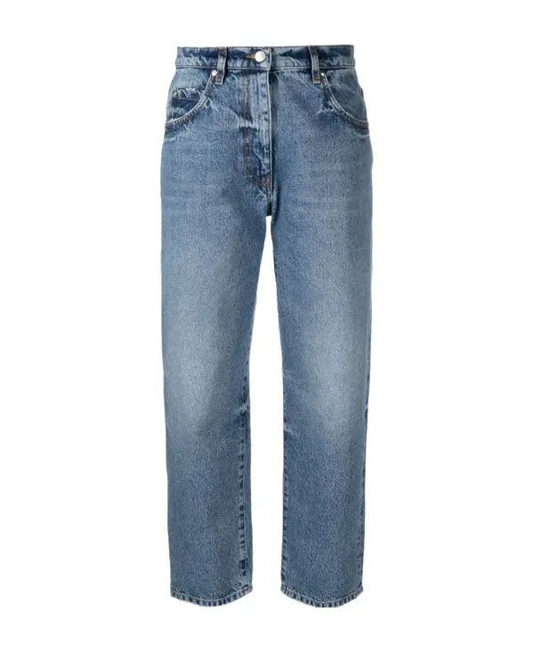 MSGM Straight-leg Denim Jeans With Belt Ring