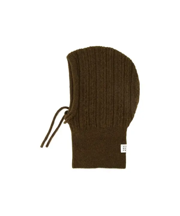 MAISON MARGIELA Numeric Patch Cable Knit Balaclava