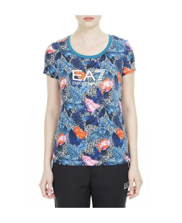 EA7 Tropical Bloom" Logo T-shirt