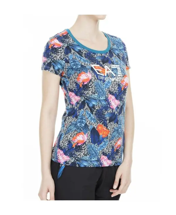 EA7 Tropical Bloom" Logo T-shirt