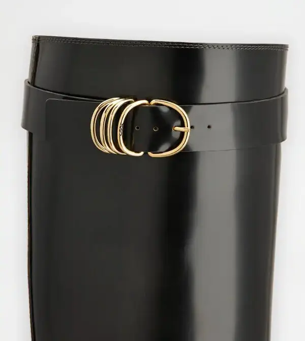 TOD'S Knee High Chunky Boots With Buckled Straps