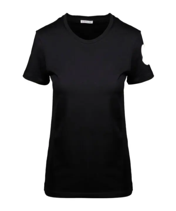 Moncler Logo-patch Cotton T-shirt - Black