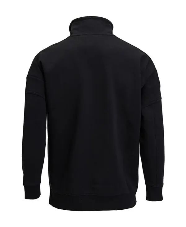 Hugo Boss Logo Detail Quarter Zip High Neck Sweater - Black