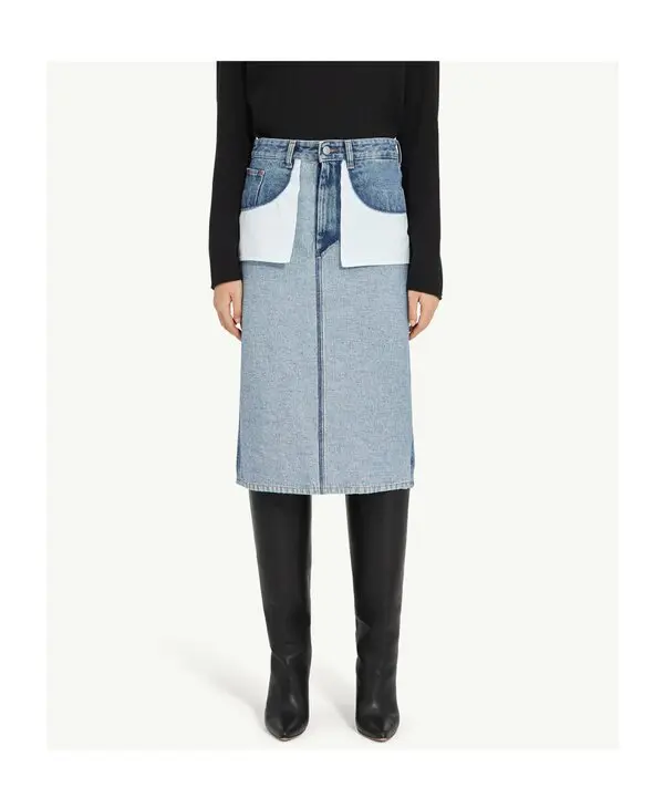 MAISON MARGIELA Denim Midi Skirt