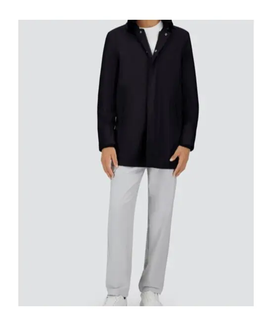 Herno Hooded Concealed-fastening Raincoat - Black