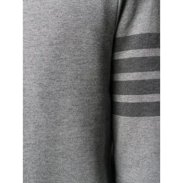 Thom Browne 4-bar Striped Crewneck Sweatshirt - Medium Gray