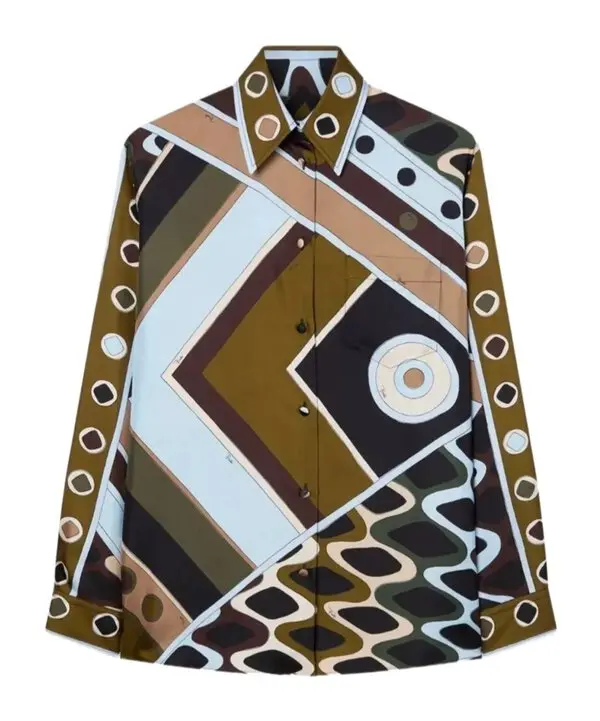 Emilio Pucci Geometric Print Button-up Shirt - Multicolor