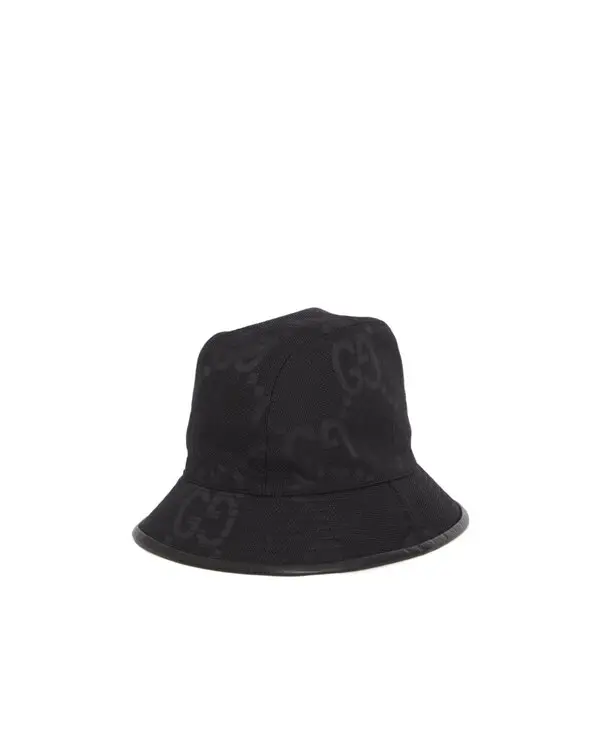 Gucci Monogrammed Bucket Hat - Black