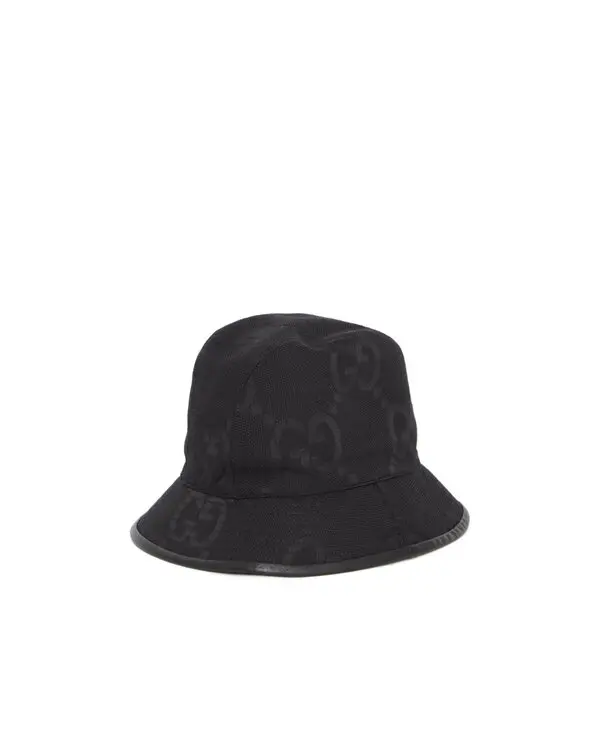 Gucci Monogrammed Bucket Hat - Black