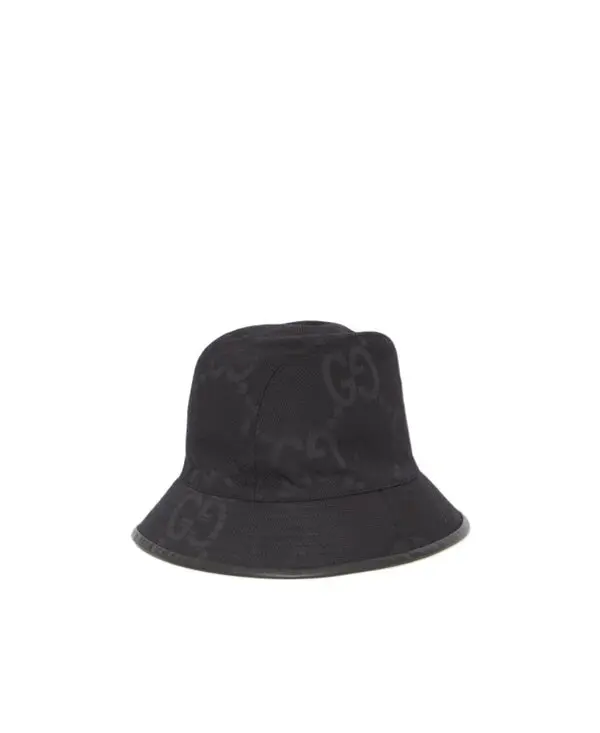 Gucci Monogrammed Bucket Hat - Black