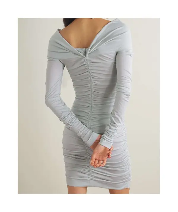 Dolce & Gabbana Draped Wool-jersey Mini Dress
