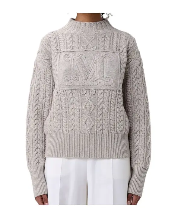 Max Mara Miranda Crewneck Knitted Jumper - Gray