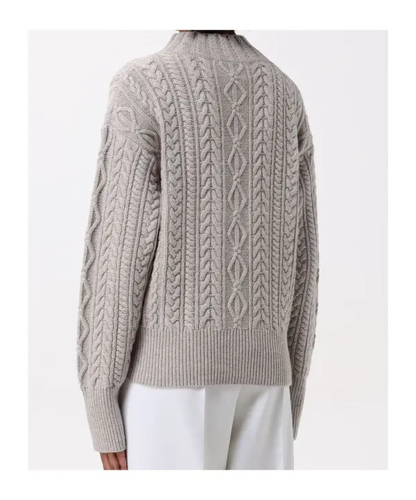 Max Mara Miranda Crewneck Knitted Jumper - Gray