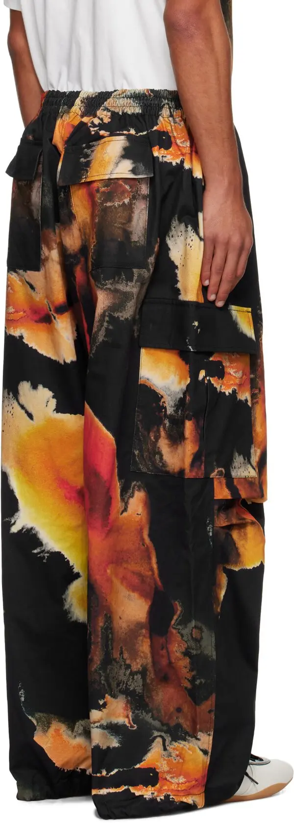 Y3 Abstract Print Cargo Trousers