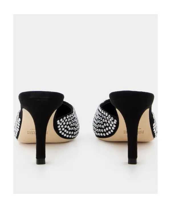 Paris Texas Embellished Pointed Toe High Heel Mules