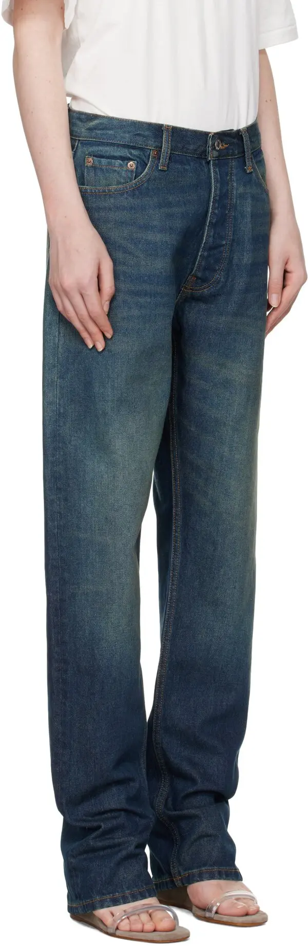 AYA MUSE High Waist Tapered Denim Jeans - Black