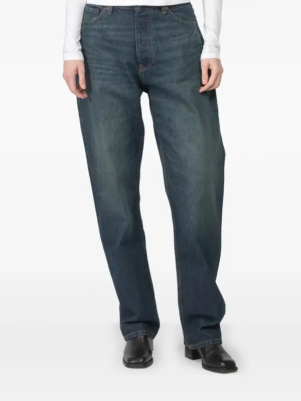 AYA MUSE High Waist Tapered Denim Jeans - Black