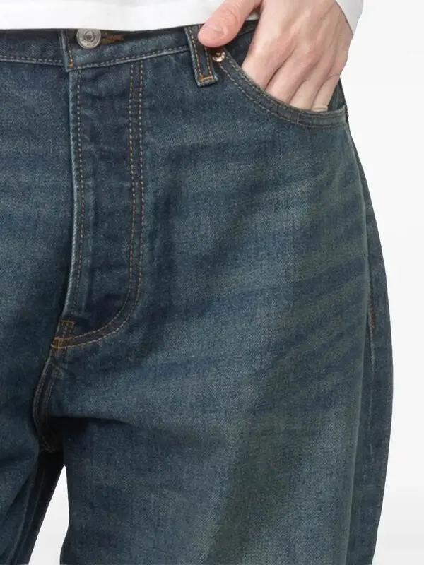 AYA MUSE High Waist Tapered Denim Jeans - Black