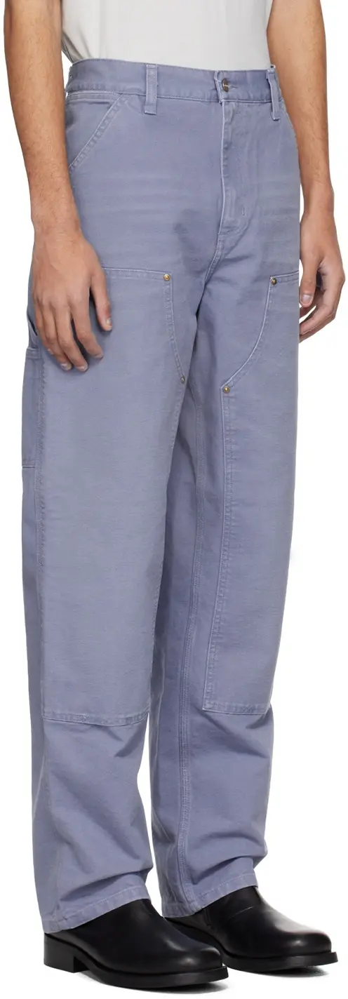 Carhartt Work In Progress Double Knee Mid-waist Straight-leg Trousers - Multicolor