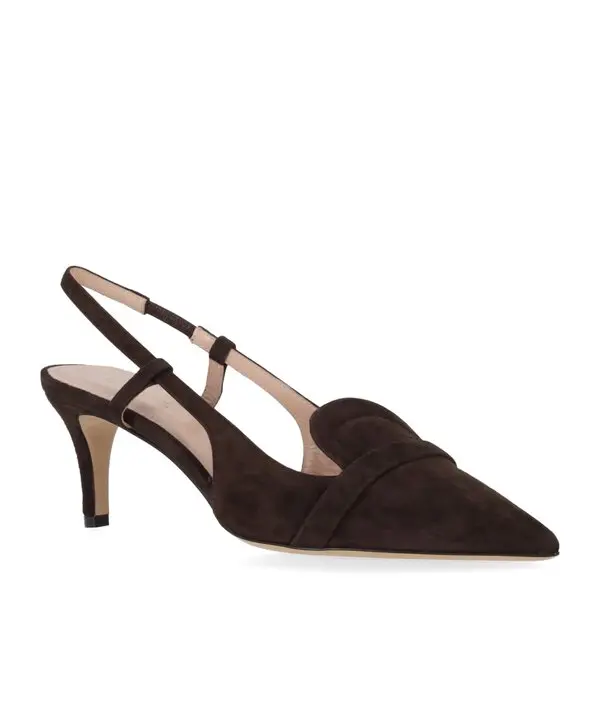 P.a.r.o.s.h Pointed Toe Slingback Pumps - Black