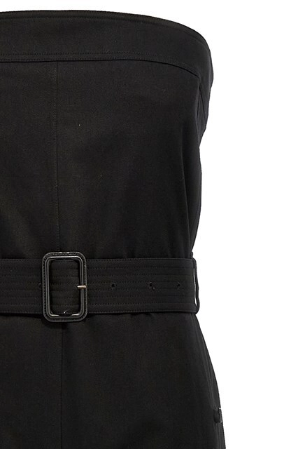 Saint Laurent Cassandre Strapless Jumpsuit With Belt