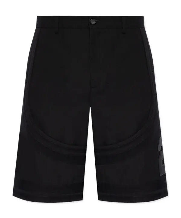 Off-White Button Detailed Shorts - Black