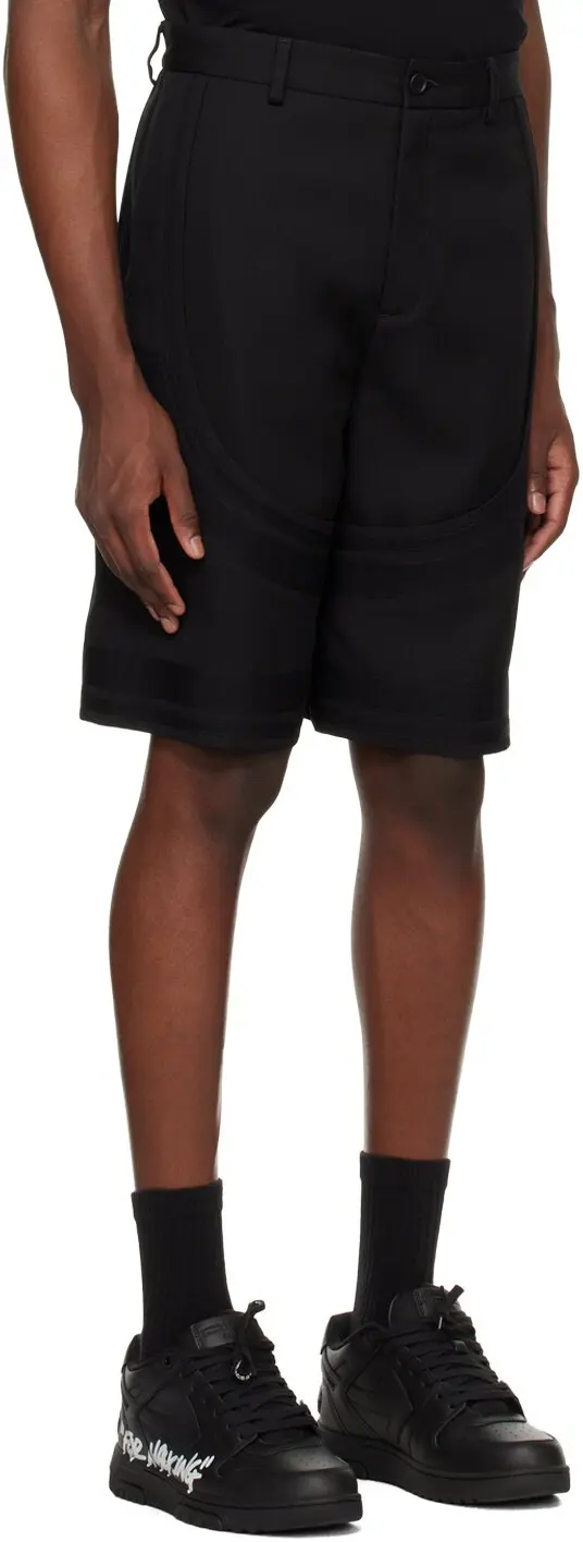 Off-White Wide-leg Buttoned Shorts With Logo Detail