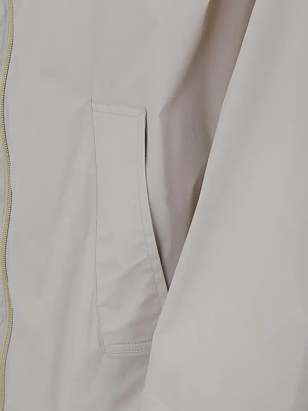 Herno Zip-up Drawstring Coat - Gray