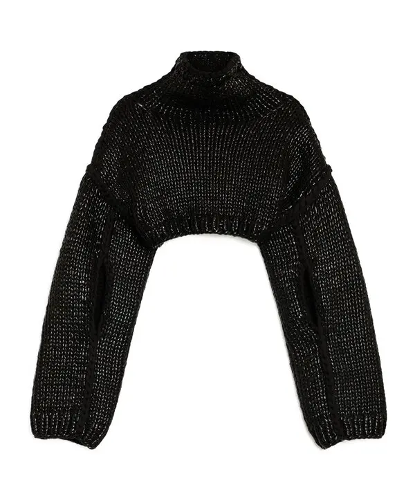 Sportmax High Neck Cut-out Detailed Jumper